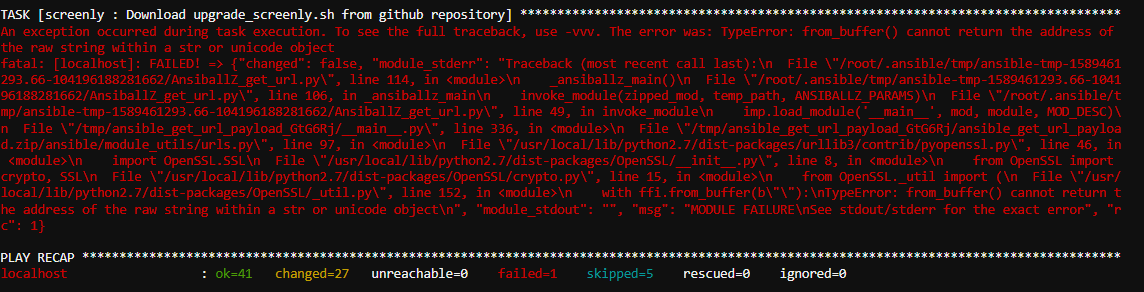 Fresh install of Raspbian Lite & Screenly OSE throws error · Issue #1330 · Screenly/Anthias · GitHub