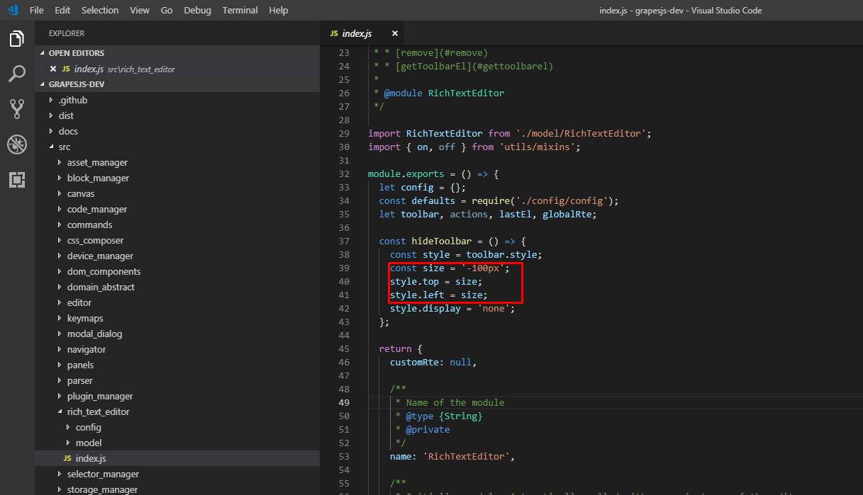 Hiding text editor · Issue #1585 · GrapesJS/grapesjs · GitHub