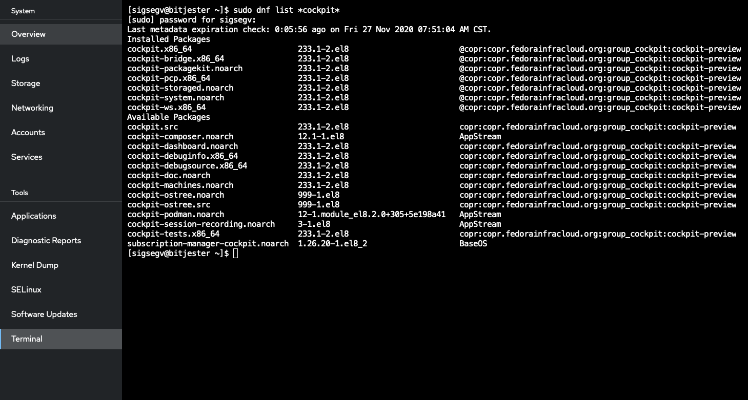 cockpit-storaged on CentOS 8 is broken after update to release 233 · Issue #14974 · cockpit ...