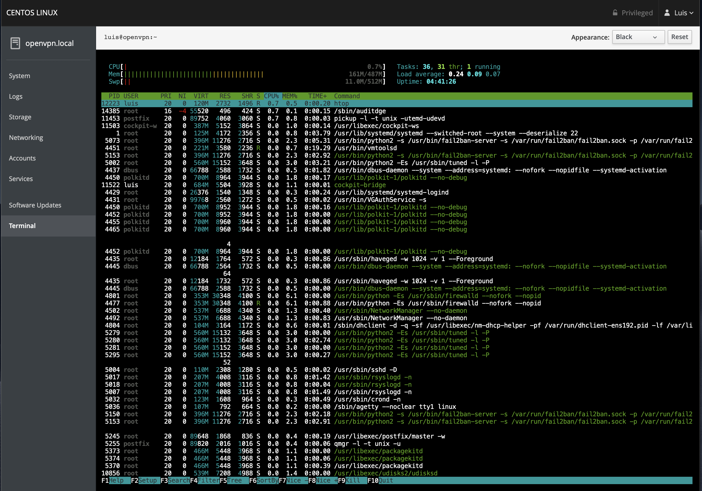 Lag on terminal with new theme · Issue #11369 · cockpit-project/cockpit ...