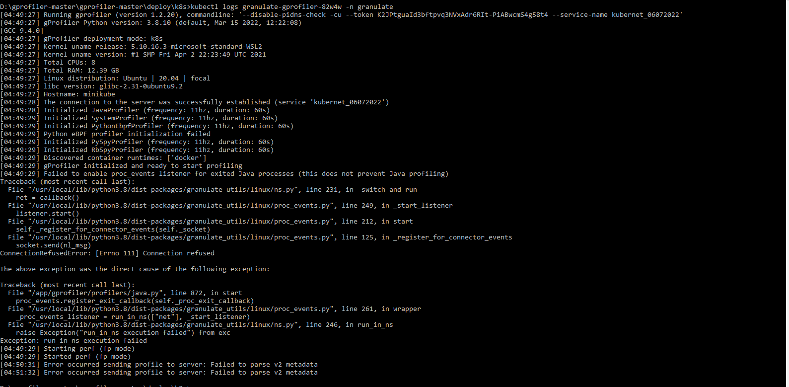 While Running Gprofiler Got Error · Issue 400 · Granulategprofiler · Github