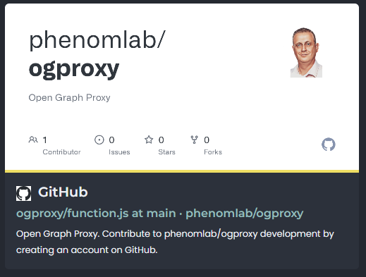 GitHub - phenomlab/ogproxy: Open Graph Proxy
