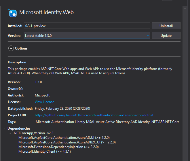 Confusing Package Version Numbers · Issue #555 · AzureAD/microsoft-identity-web · GitHub