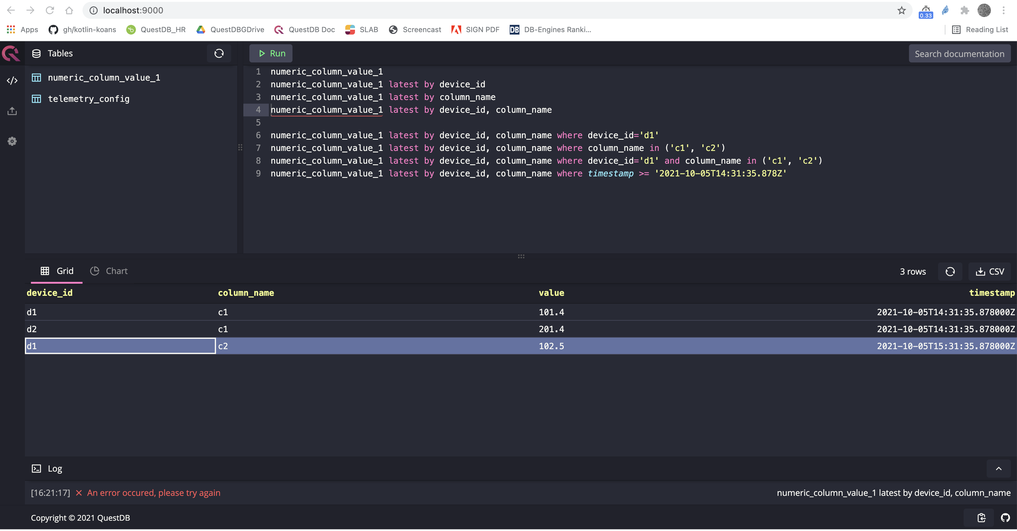 Ui Better Error Message When Server Is Not Running · Issue 1455 · Questdbquestdb · Github