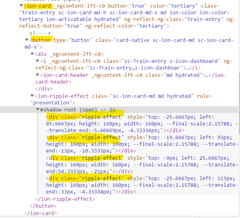 bug: ripple-effect on generated button (ion-item, ion-card) not removed after touch/press-and ...