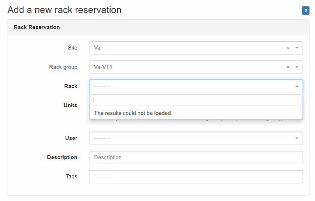 Unable To Add Rack Reservation · Issue 5333 · Netbox Community Netbox · Github