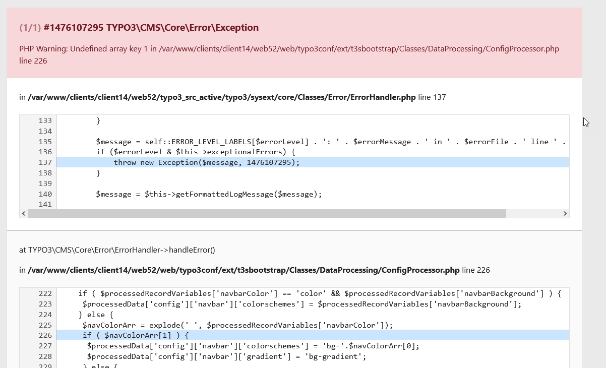 Extension seems not PHP8.0 ready · Issue #232 · t3solution/t3sbootstrap · GitHub
