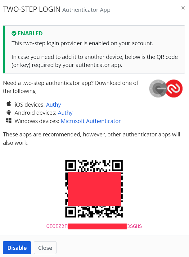 Provide a way to display user's existing TOTP secret and barcode ...