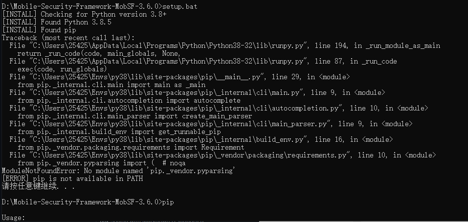 Stop Setup Bat · Issue 2068 · Mobsf Mobile Security Framework Mobsf