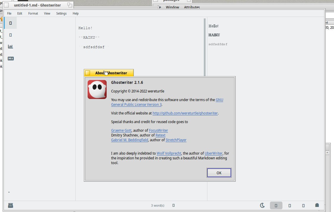 Ghostwriter crashes · Issue #7410 · haikuports/haikuports · GitHub