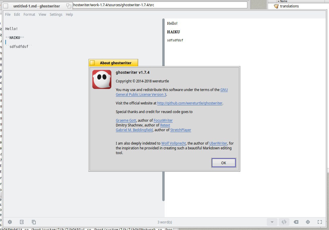 Ghostwriter crashes · Issue #7410 · haikuports/haikuports · GitHub