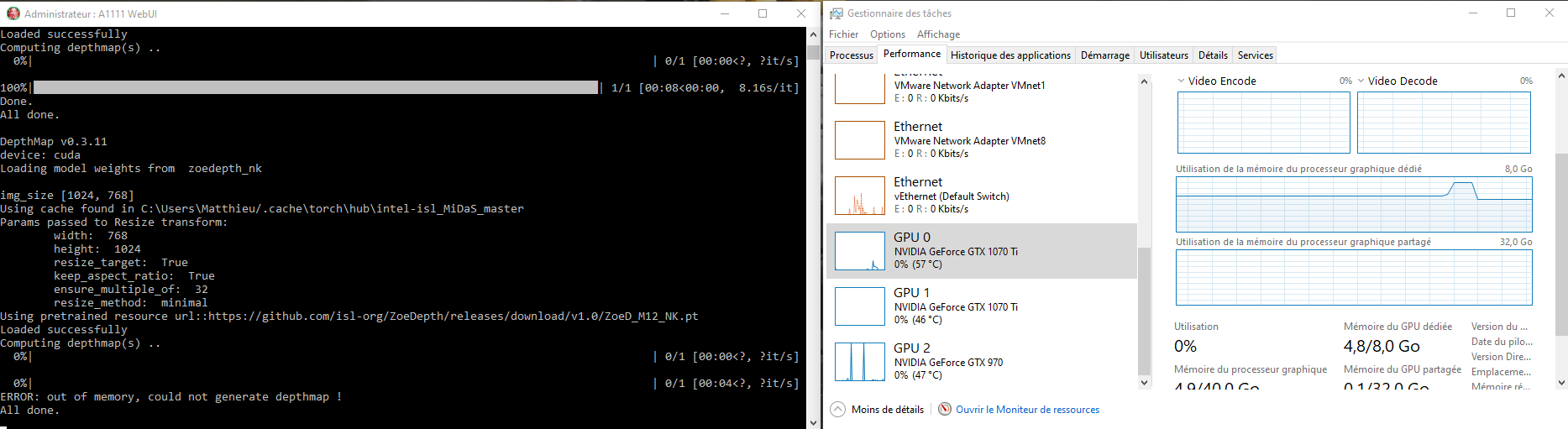 Vram not flushed after a depth generated, next render produce an out of memory · Issue #237 ...