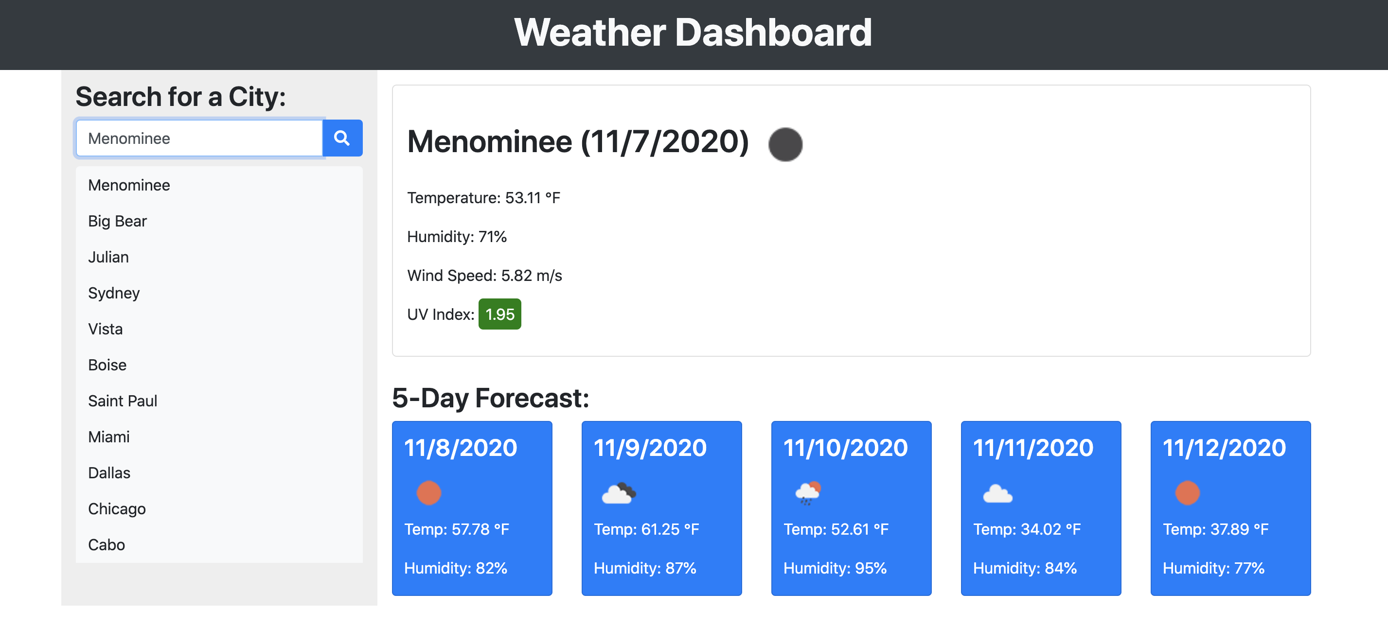 GitHub - maninblack1974/weatherdashboard