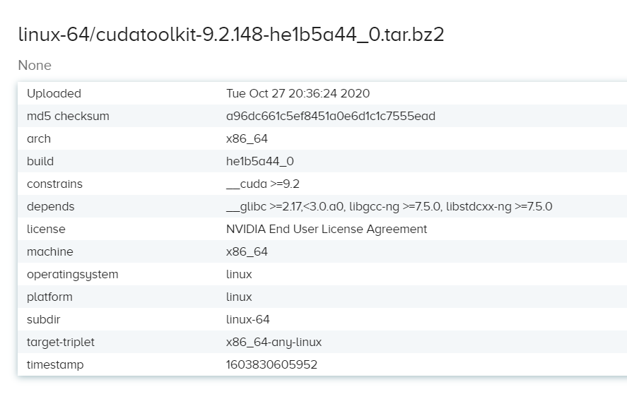 Feedback on `cudatoolkit` packages · Issue #15 · conda-forge/cudatoolkit-feedstock · GitHub