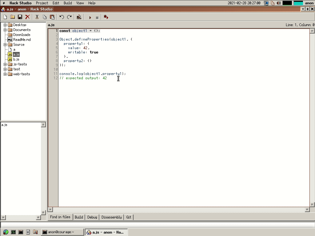 HackStudio: m_ptr assertion failure when ctrl-clicking a JS identifier ...