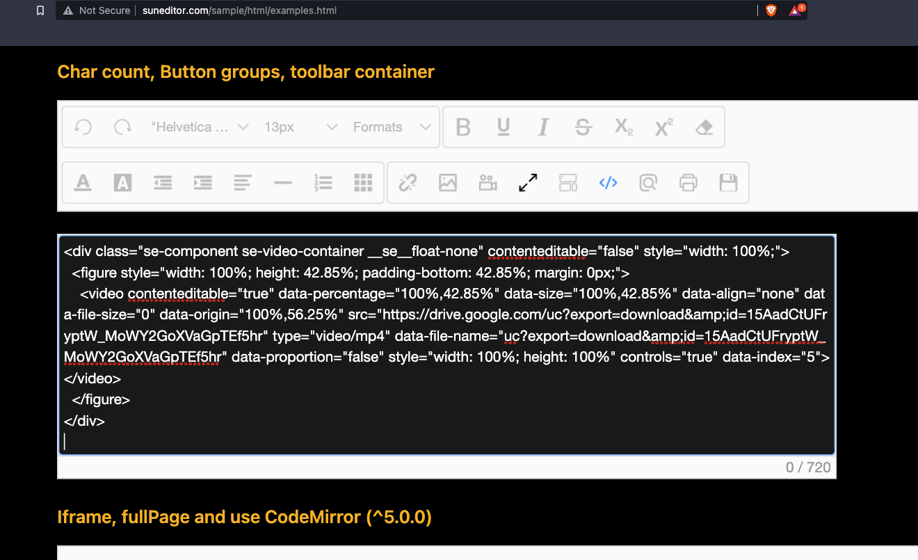 Video attribute controls always true, how can it be removed · Issue #847 · JiHong88/suneditor ...