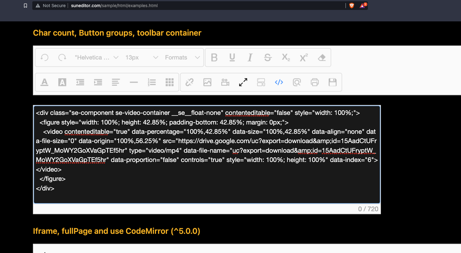 Video attribute controls always true, how can it be removed · Issue #847 · JiHong88/suneditor ...