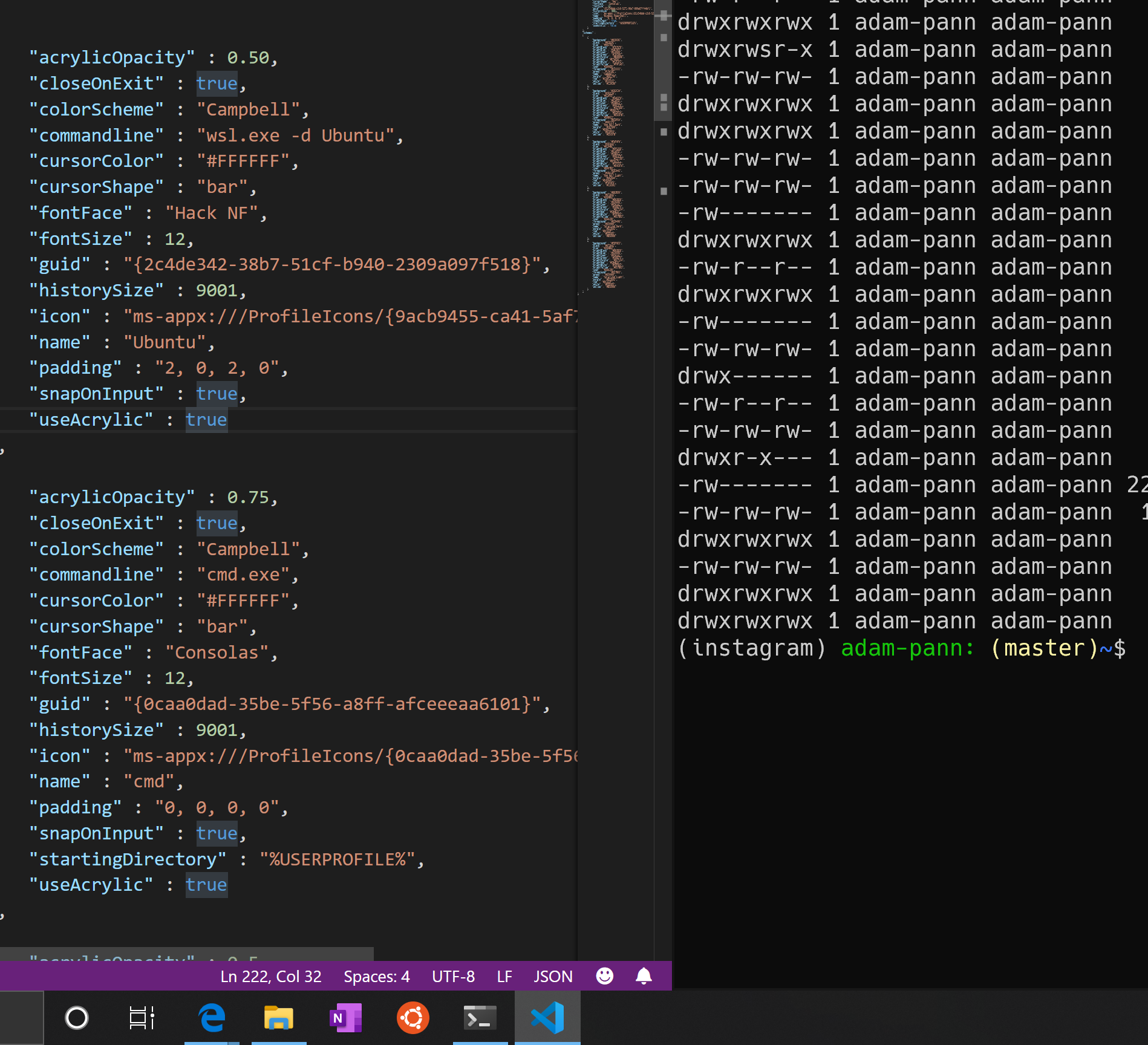 WSL background transparancy doesn't stay when switched to different ...
