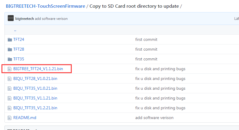 BIGTREETECH-TFT24-V1.1/firmwrare/README.md at master · bigtreetech ...