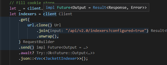 Types completely off in async/await code · Issue #1791 · rust-lang/rust-analyzer · GitHub