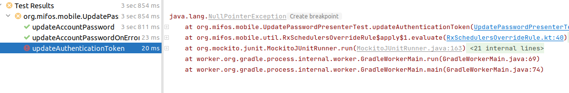 Unit Test Fails For Updatepasswordpresentertest · Issue 1977 · Openmf Mifos Mobile · Github