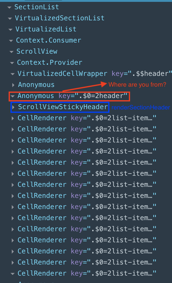 SectionList StickyHeaderComponent is working weird with renderSectionHeader, · Issue #29886 ...