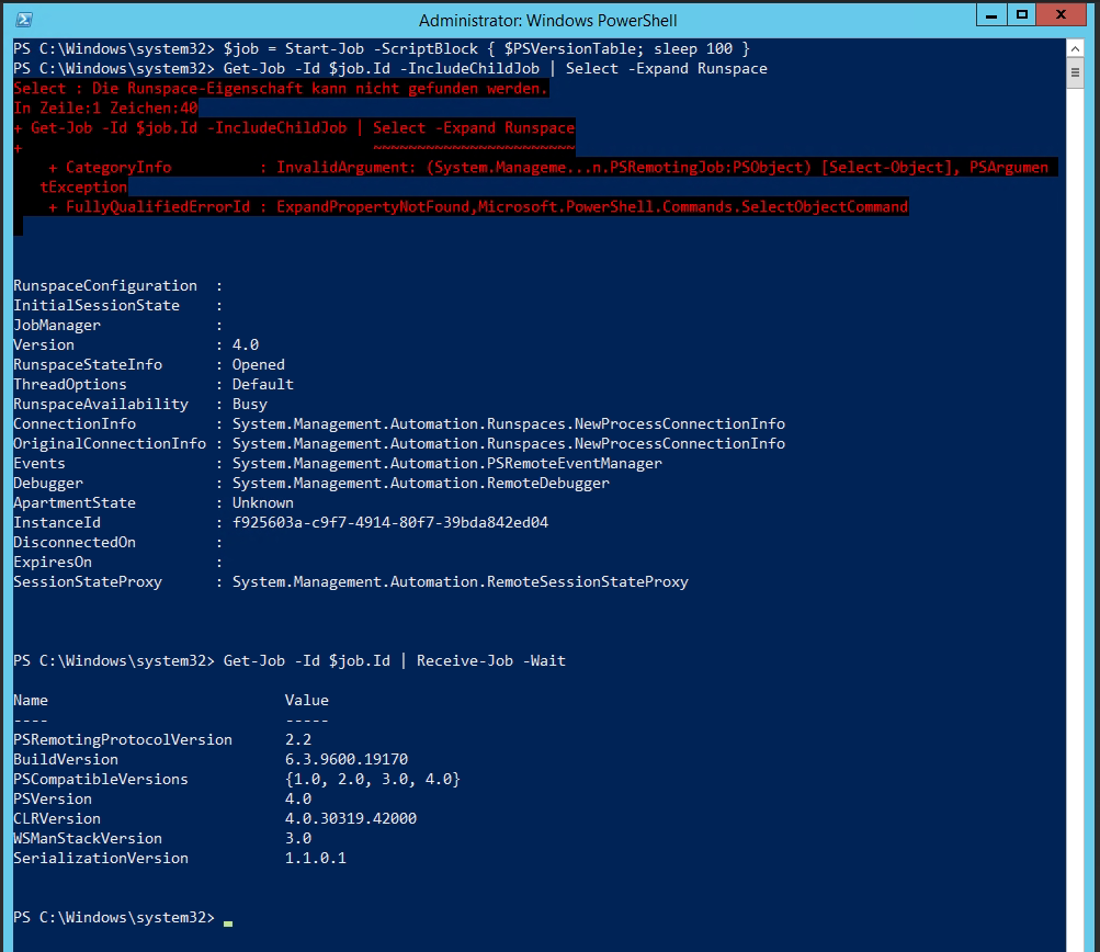 Remote server PS version detection logic appears to be wrong ...