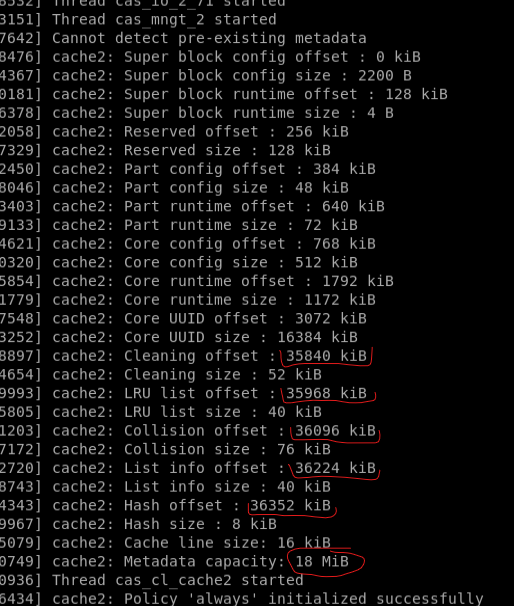 Reported metadata size is not quite accurate · Issue #1241 · Open-CAS/open-cas-linux · GitHub