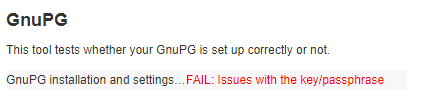 GnuPG installation and settings…FAIL: Issues with the key/passphrase · Issue #5482 · MISP/MISP ...
