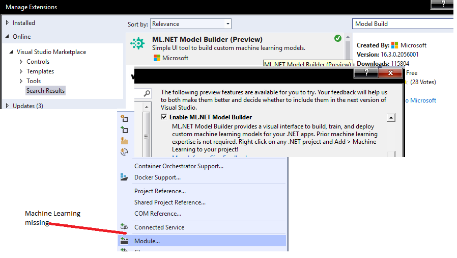 ML.NET_Tutorial_Solution Explorer and select Add > Machine Learning ...