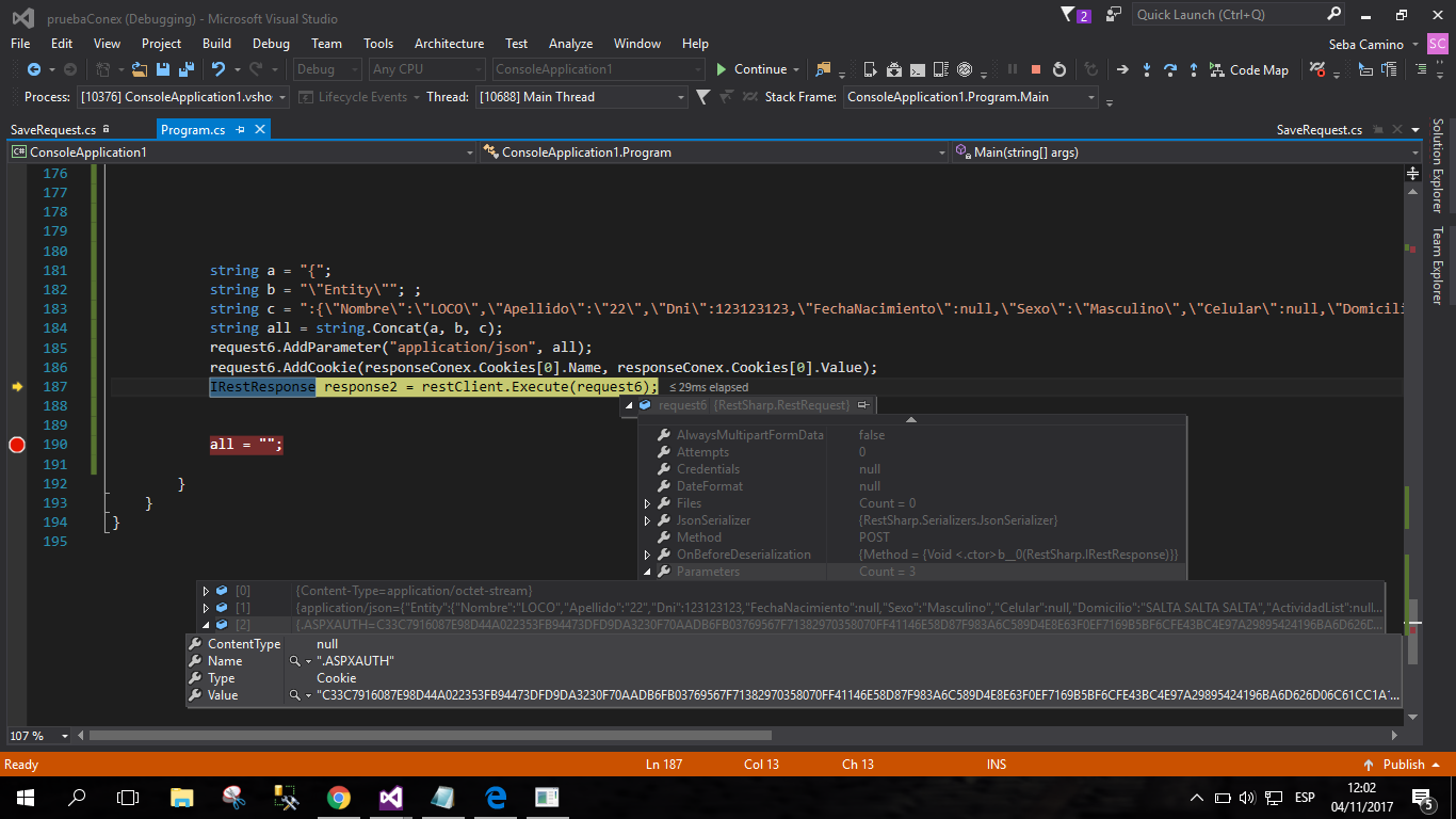 Web Api Error Using Restsharp Post · Issue 2869 · Serenity Is Serenity · Github