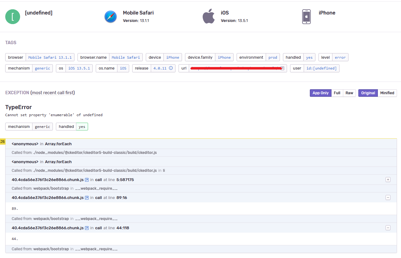 Cannot set property 'enumerable' of undefined · Issue #2040 · ckeditor/ckeditor5 · GitHub