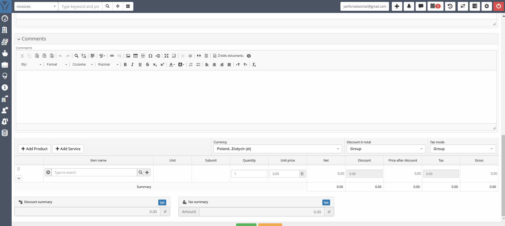 Adding product to invoice v.4.2.514 · Issue #5531 · YetiForceCompany/YetiForceCRM · GitHub