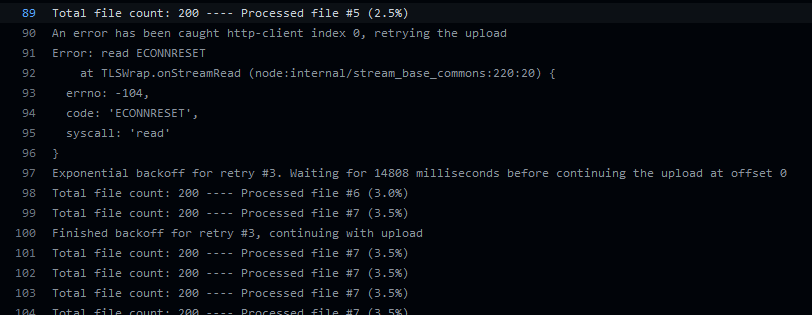 [bug] Connection errors with v3 · Issue #383 · actions/upload-artifact · GitHub