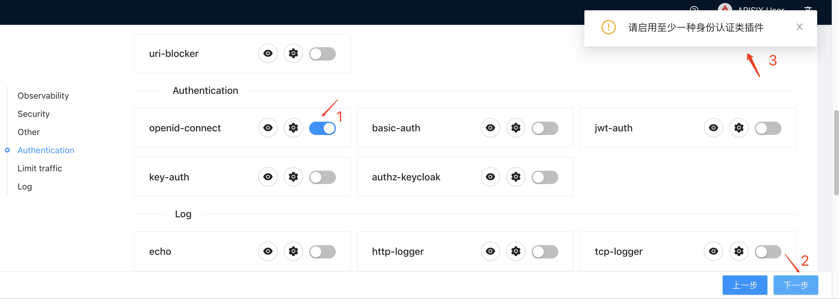 create a consumer only enable openid-connect plugin return a warning blocks the next step ...