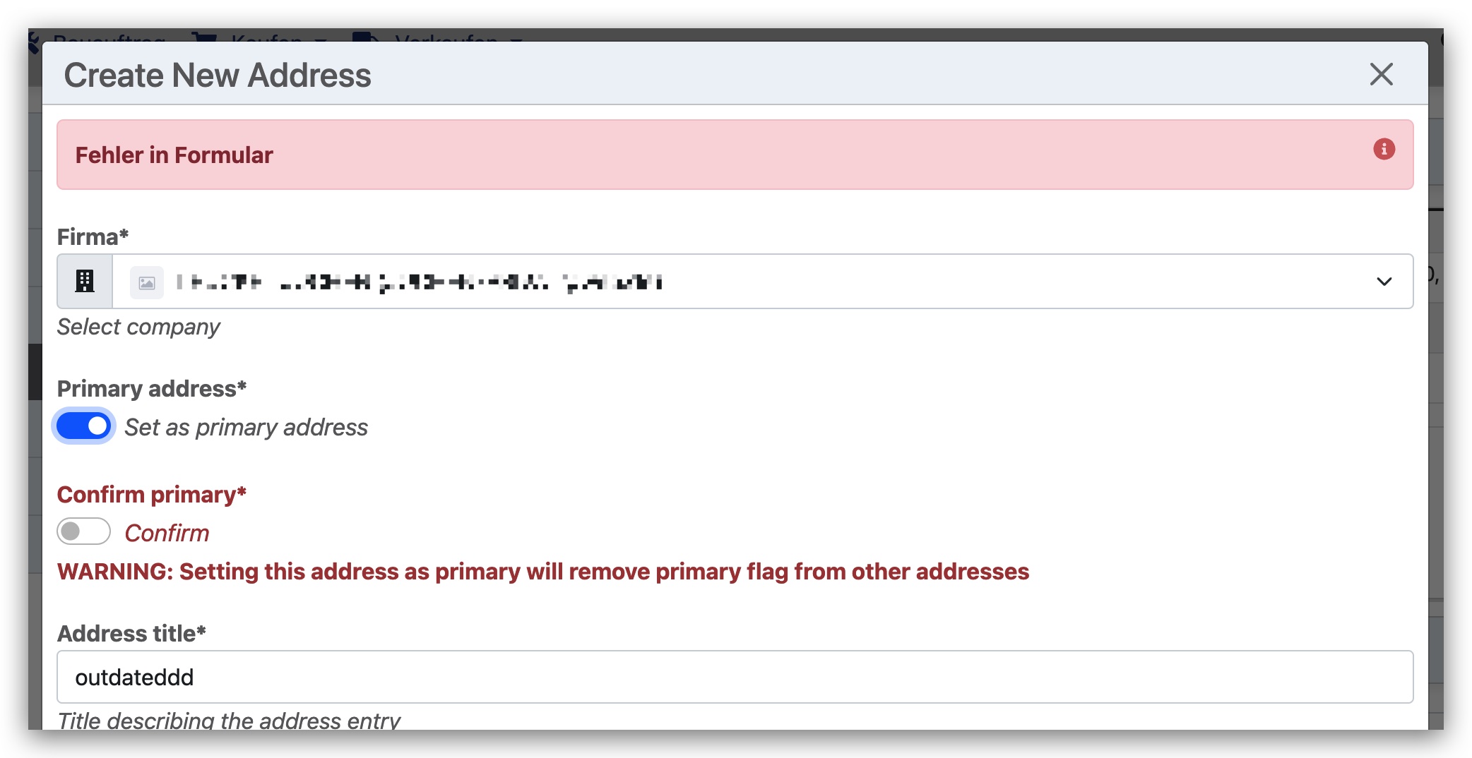 Cannot Replace Primary Address · Issue 5587 · Inventreeinventree · Github