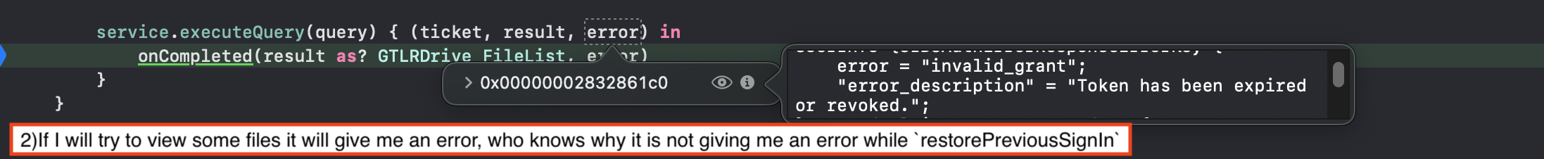 GIDSignIn.sharedInstance.restorePreviousSignIn is not working as expected · Issue #346 · google ...