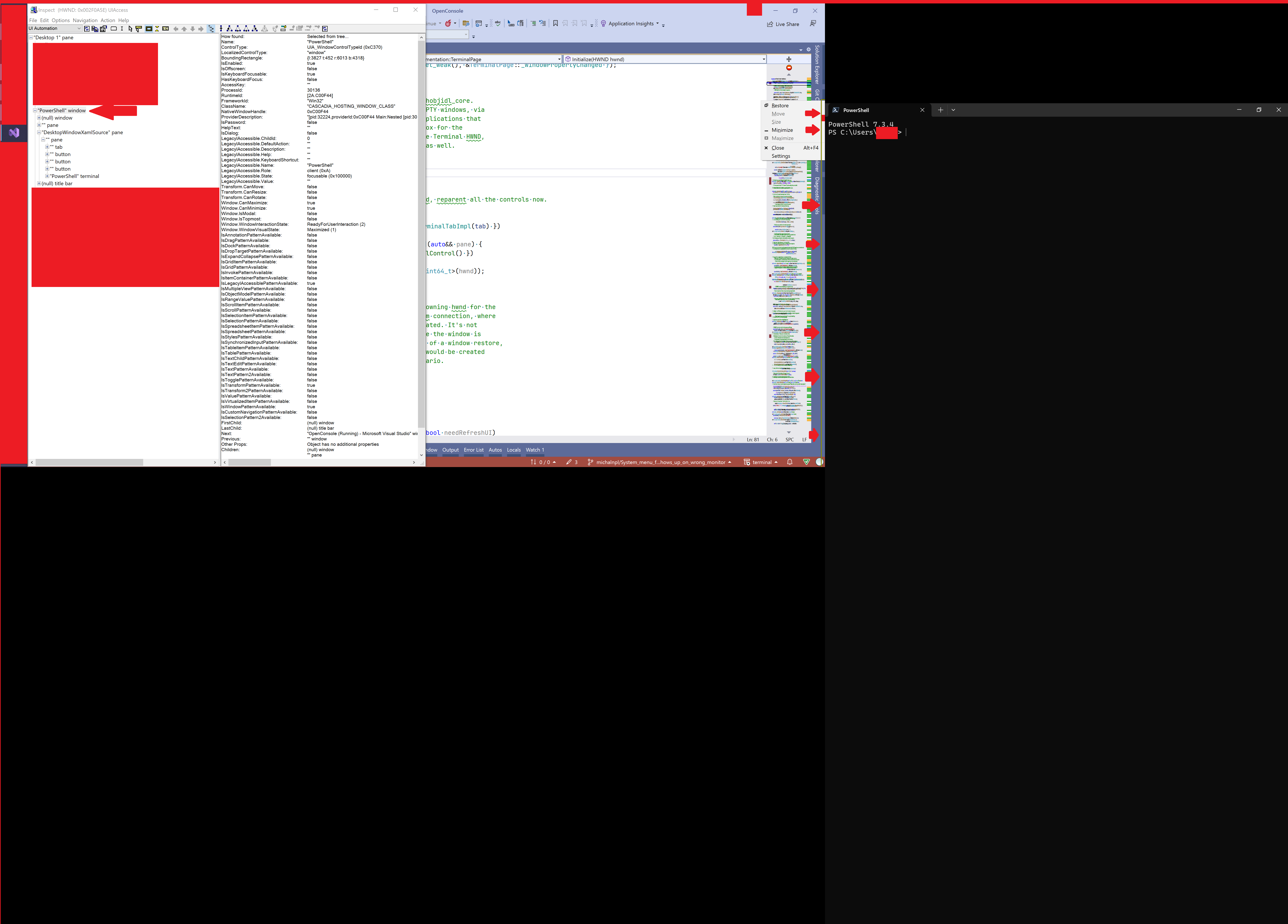 System menu for Terminal shows up on wrong monitor · Issue #15421 ...