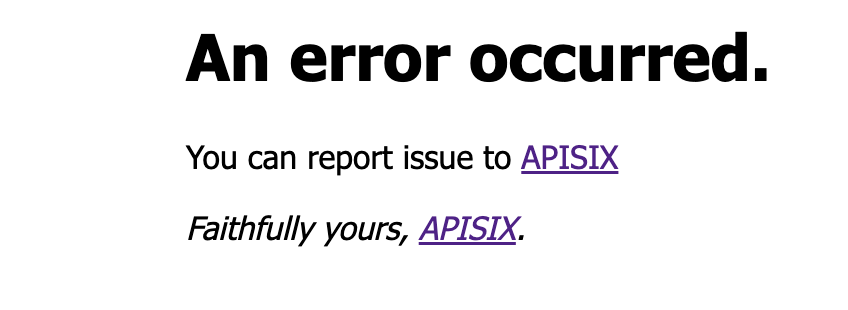 feat: As a user, I want to get a specific error log message instead of 500 and a bad error log ...