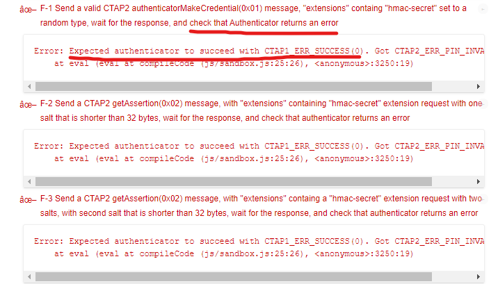 Bugs in Ext: HMAC Secret - Strict PUAT2 tests · Issue #718 · fido ...