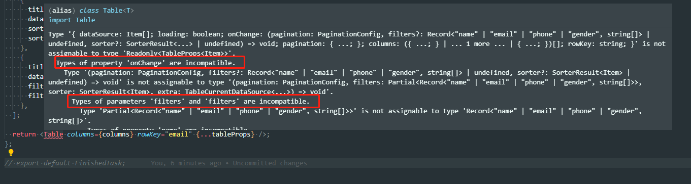 useAntdTable 生成的tableprops和antd 的tableprops不一致，ts类型检查报错 · Issue #197 · alibaba/hooks · GitHub