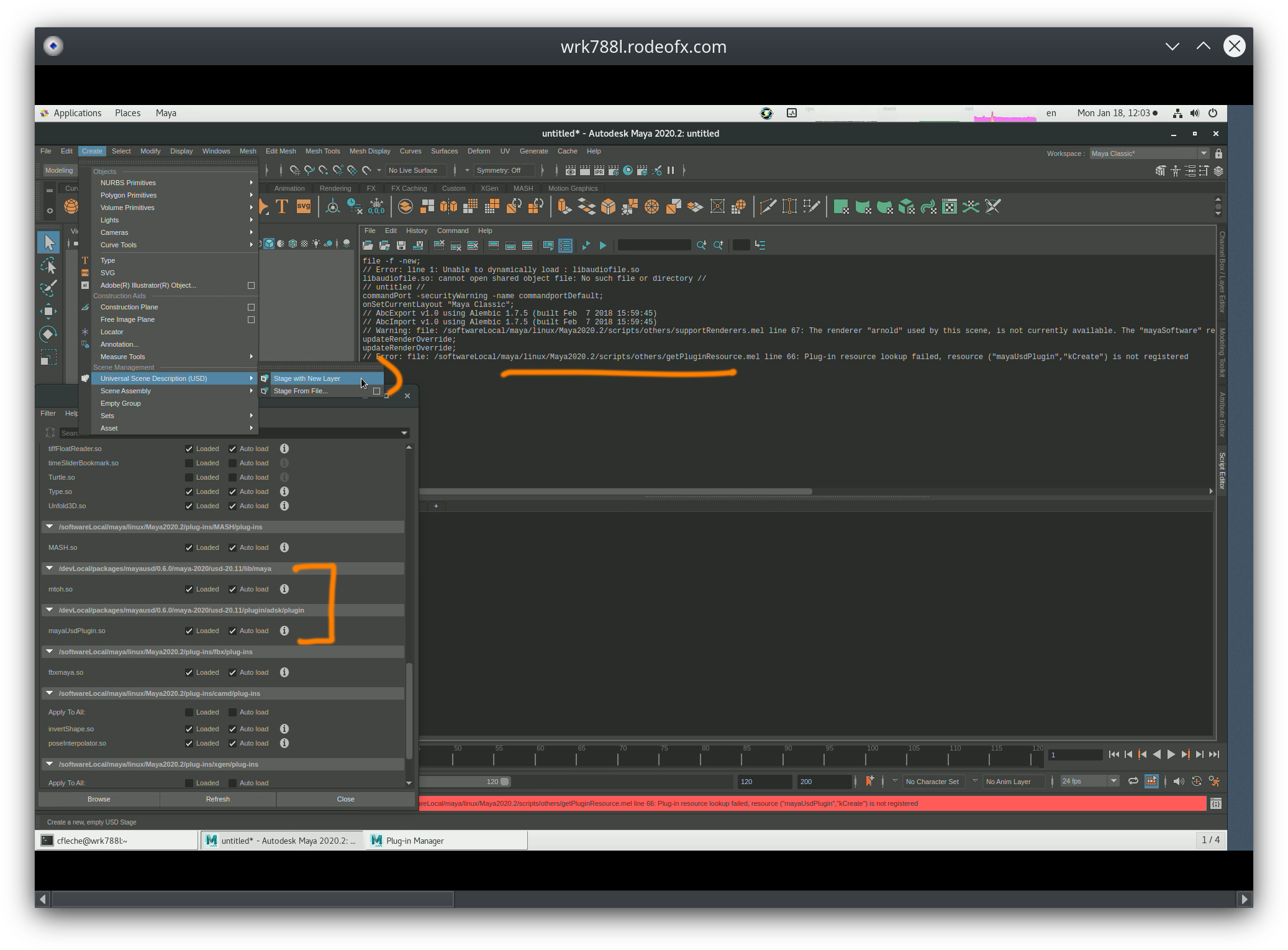 resource ("mayaUsdPlugin","kCreate") is not registered · Issue #1089 · Autodesk/maya-usd · GitHub
