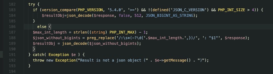 PHP Version and JSON_BIGINT_AS_STRING · Issue #1678 · VivaPayments/API · GitHub