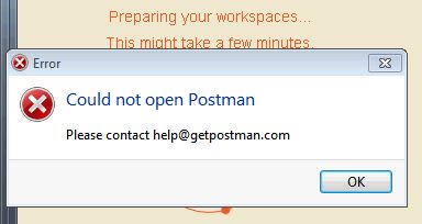 Postman 7.21 hangs on Preparing workspaces · Issue #8234 · postmanlabs ...