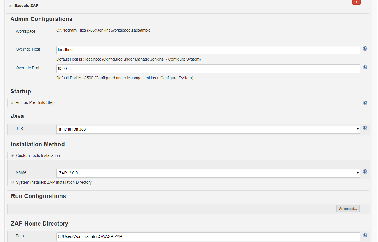Zap Session Properties Is Failing To Include The Context Url Through Environment Inject Plugin