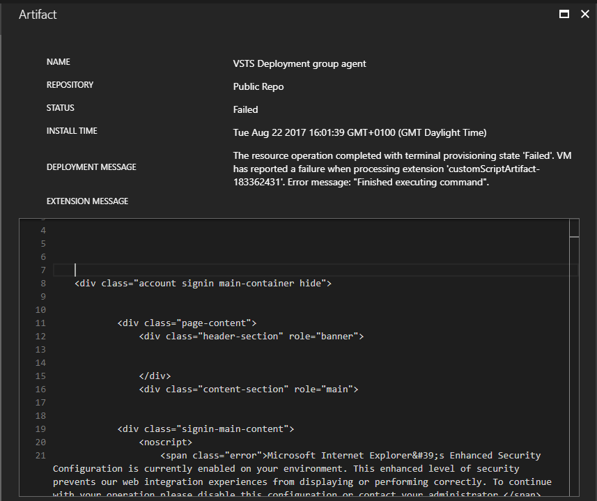 VSTS Deployment Group - Fails to apply artifact on DTL VM creation ...