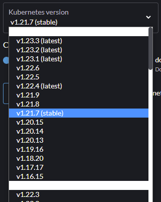 Outdated k8s versions · Issue #1584 · rancher-sandbox/rancher-desktop · GitHub
