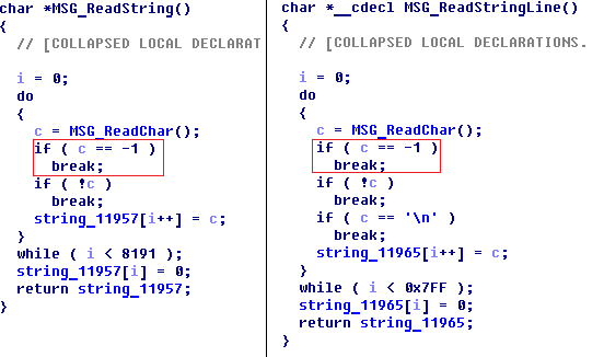 [GoldSource] MSG_ReadString and MSG_ReadStringLine functions can be ...