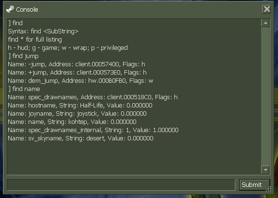 [Feature Request] Implement 'find' console command · Issue #2636 · ValveSoftware/halflife · GitHub