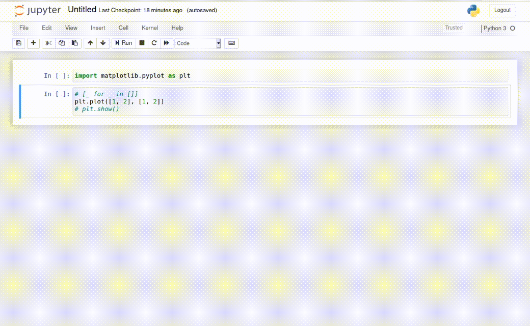 No Matplotlib Output If Sharing A Cell With A List Comprehension